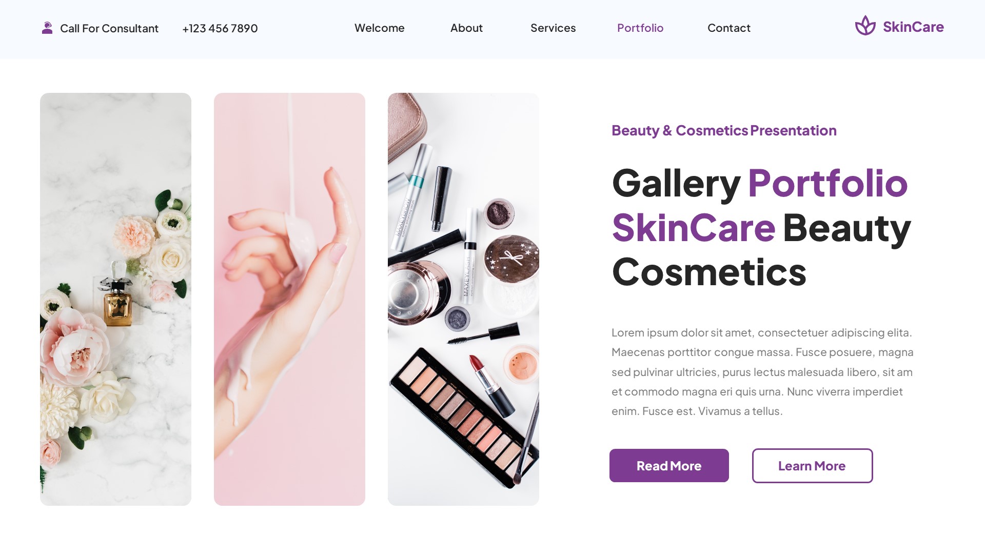 SkinCare - Beauty & Cosmetics Google Slides Template, Presentation ...