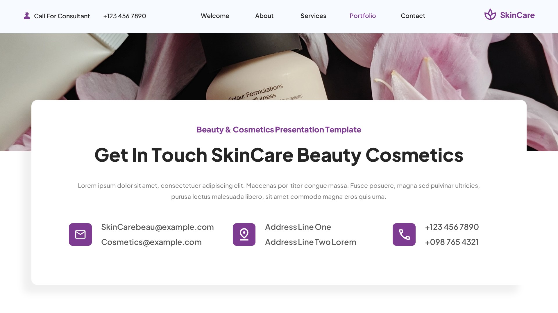 SkinCare - Beauty & Cosmetics Google Slides Template, Presentation ...