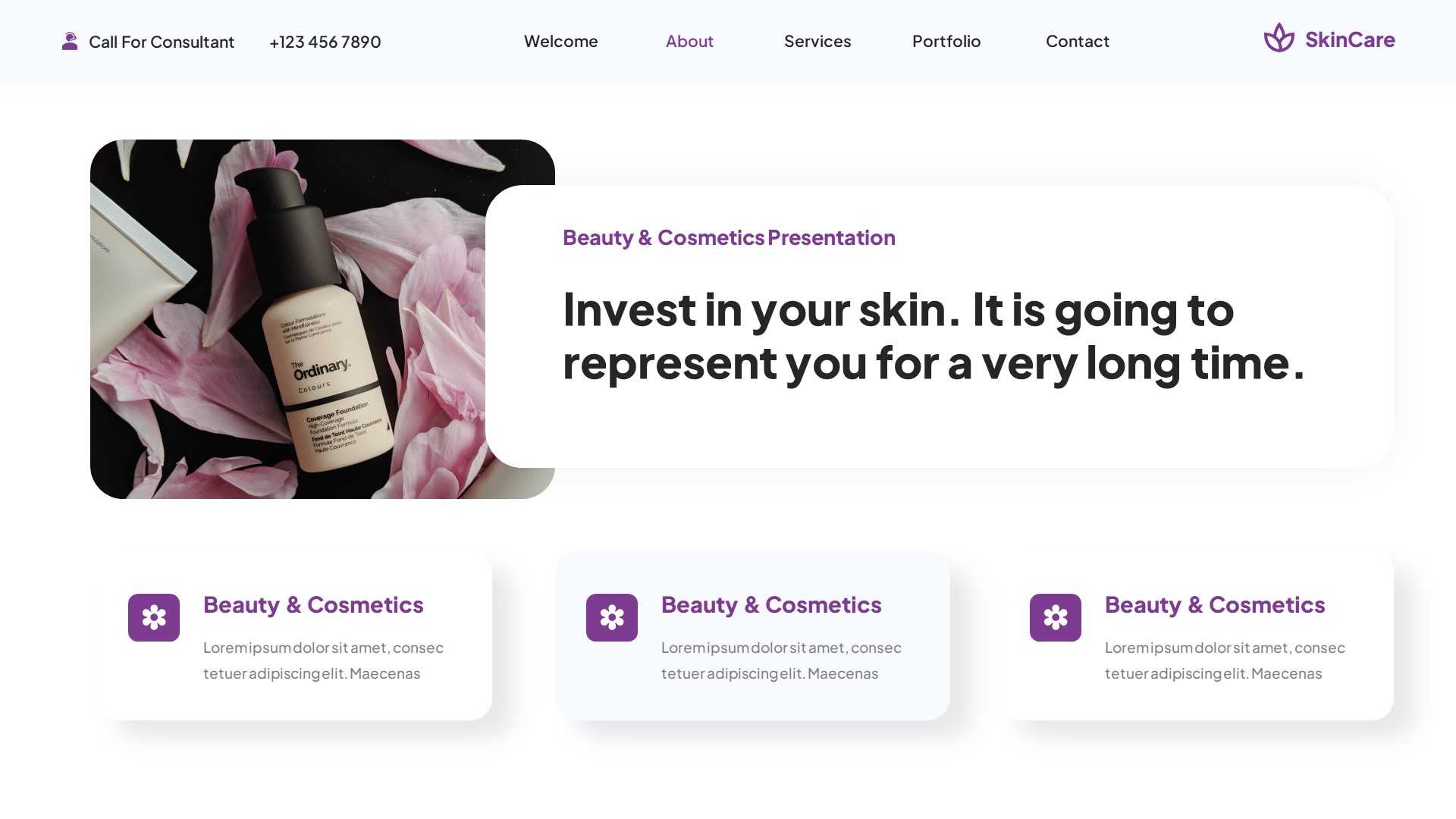 SkinCare - Beauty & Cosmetics Google Slides Template, Presentation ...