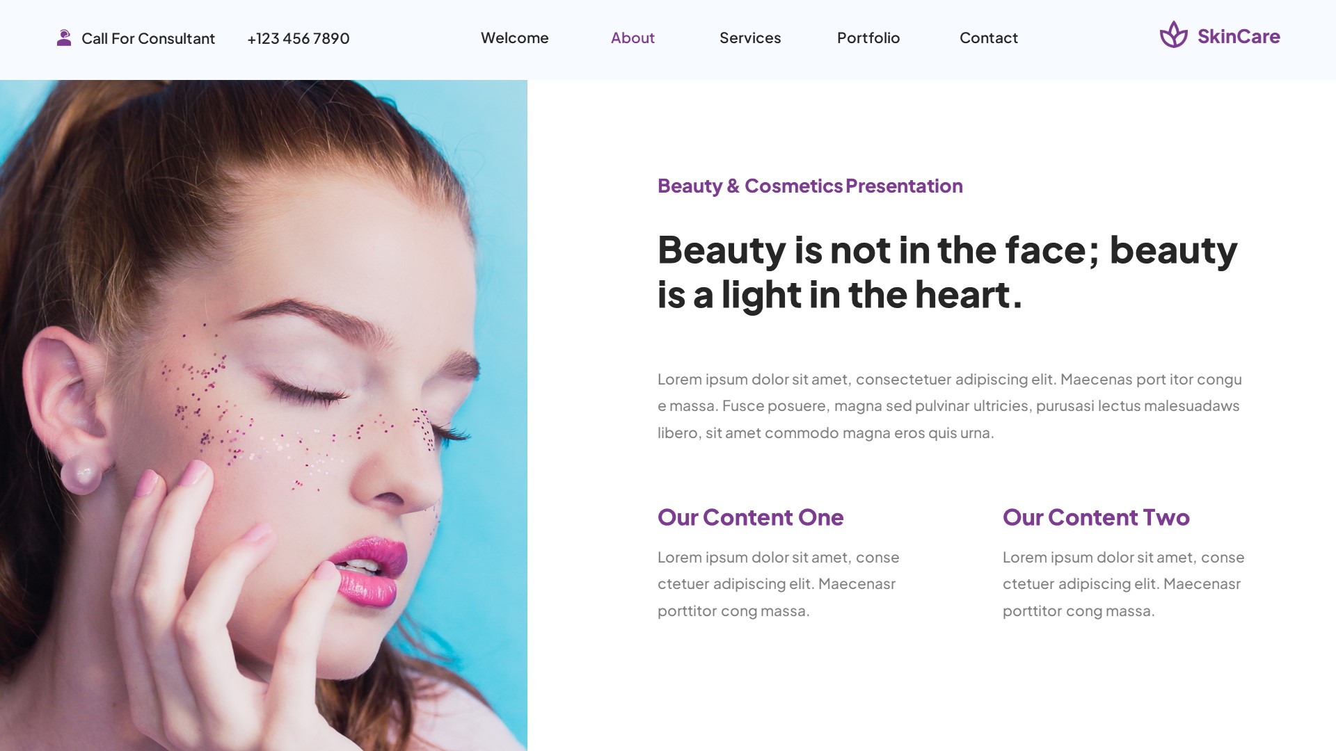 SkinCare - Beauty & Cosmetics Google Slides Template, Presentation ...