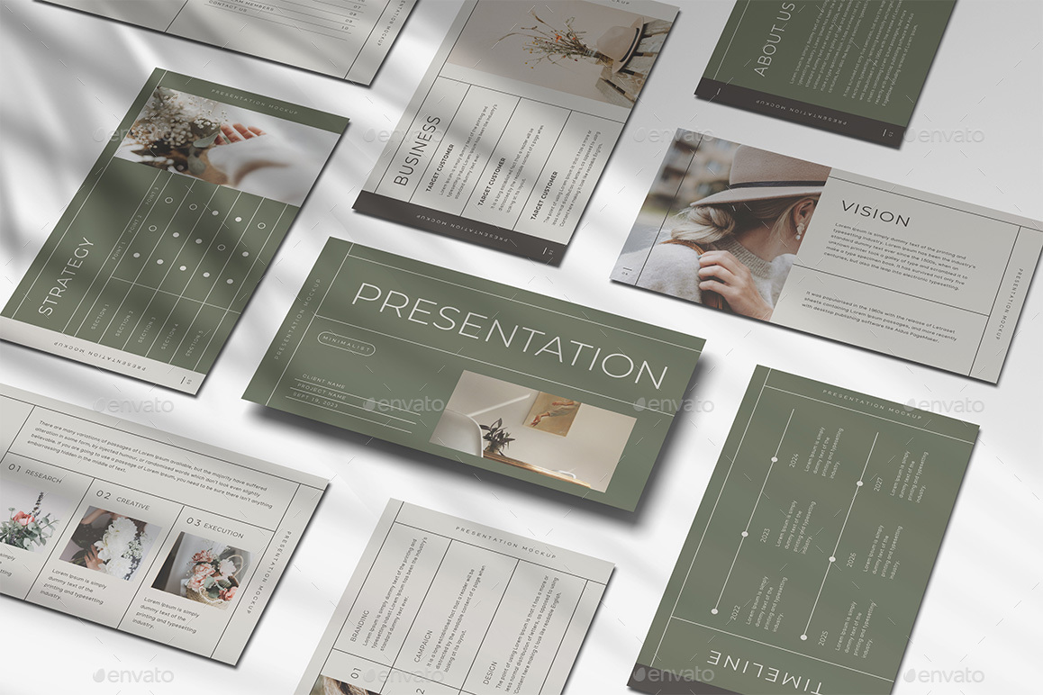 Slides Presentation Mockup, Graphics | GraphicRiver