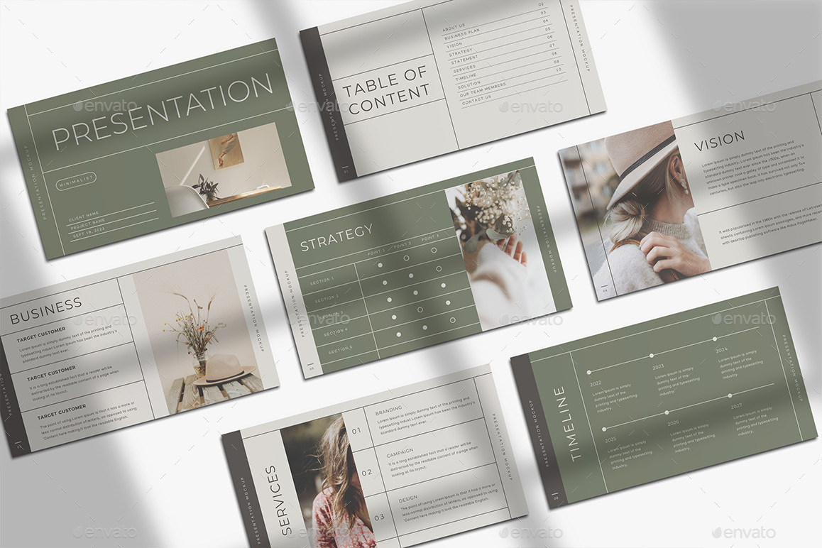 Slides Presentation Mockup, Graphics | GraphicRiver