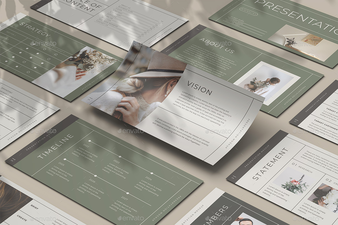 Slides Presentation Mockup, Graphics | GraphicRiver