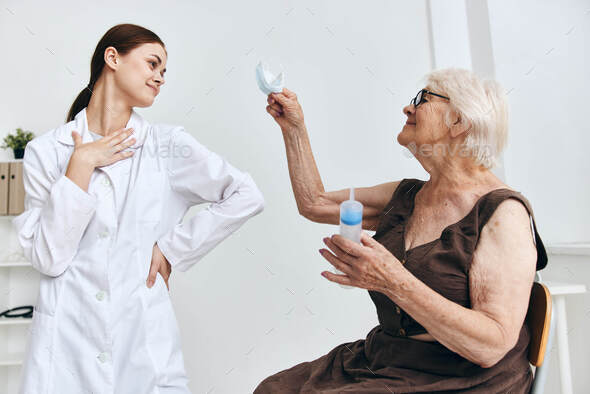 Emotional Nurse And Patient Syringe Injection Hospital Stock Photo by ...