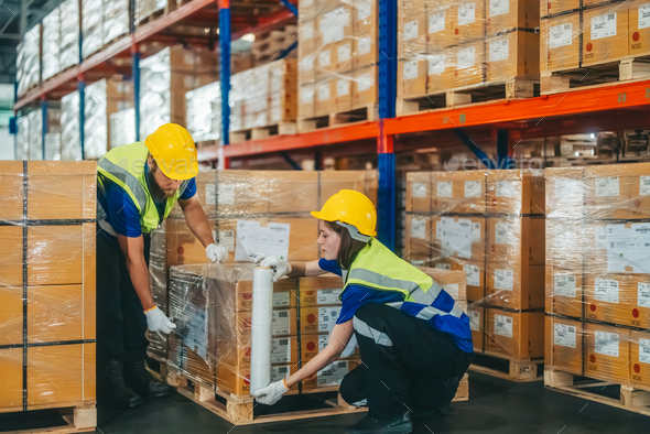Warehouse staff sort, categorize, store items, packaging, labeling ...