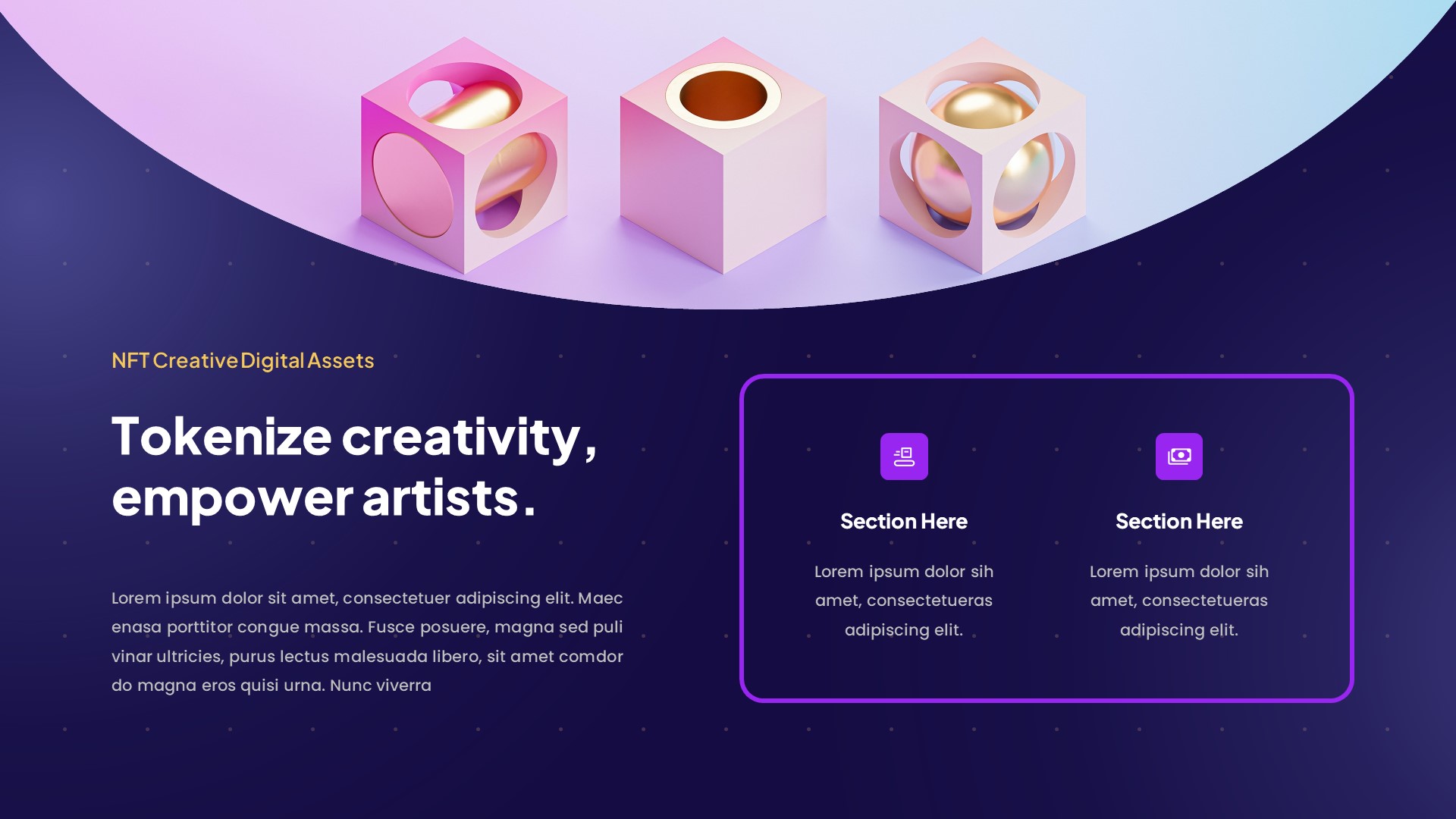 Cyberto - NFT Creative Digital Assets Keynote Template, Presentation ...