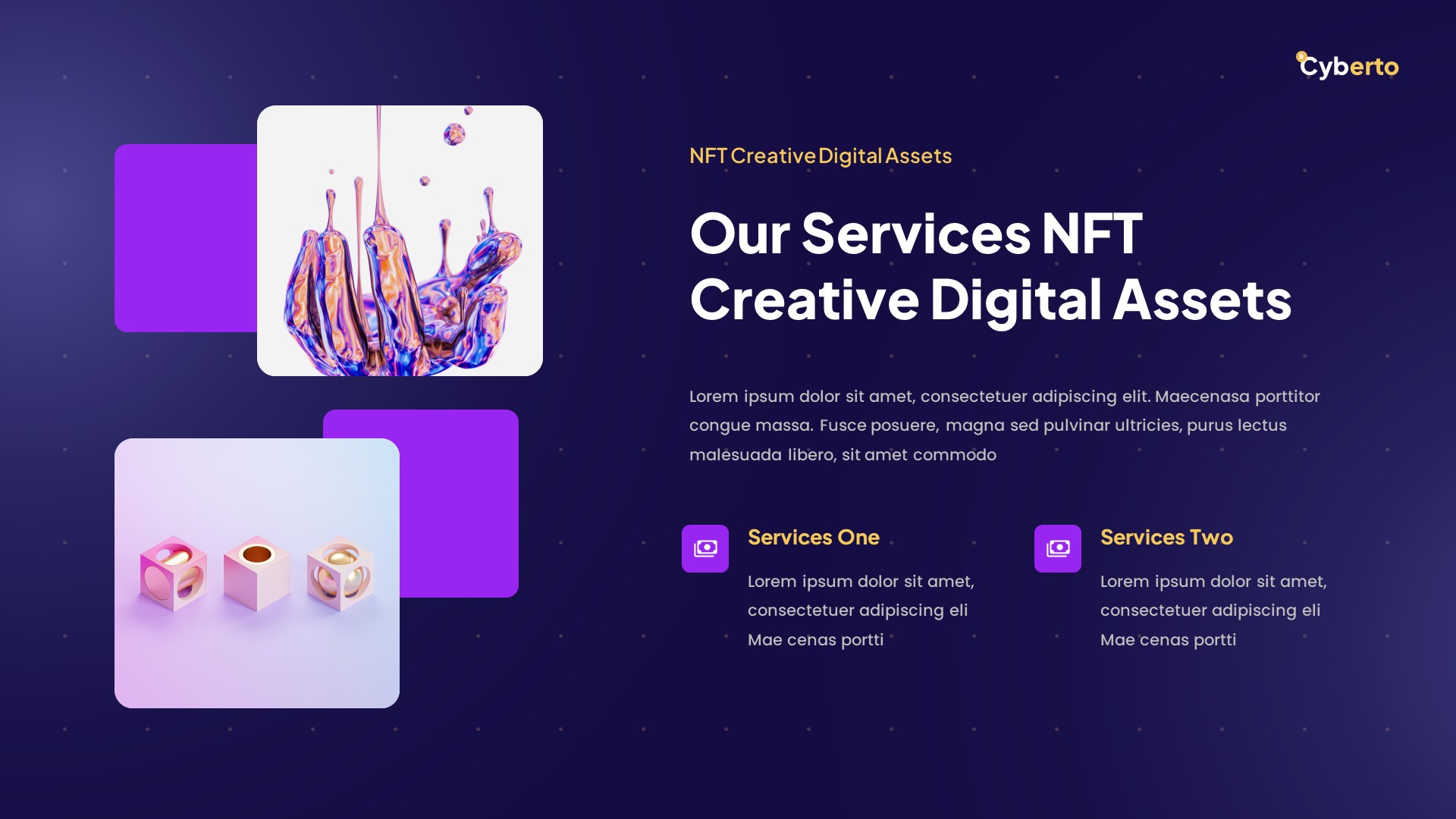 Cyberto - NFT Creative Digital Assets Keynote Template, Presentation ...