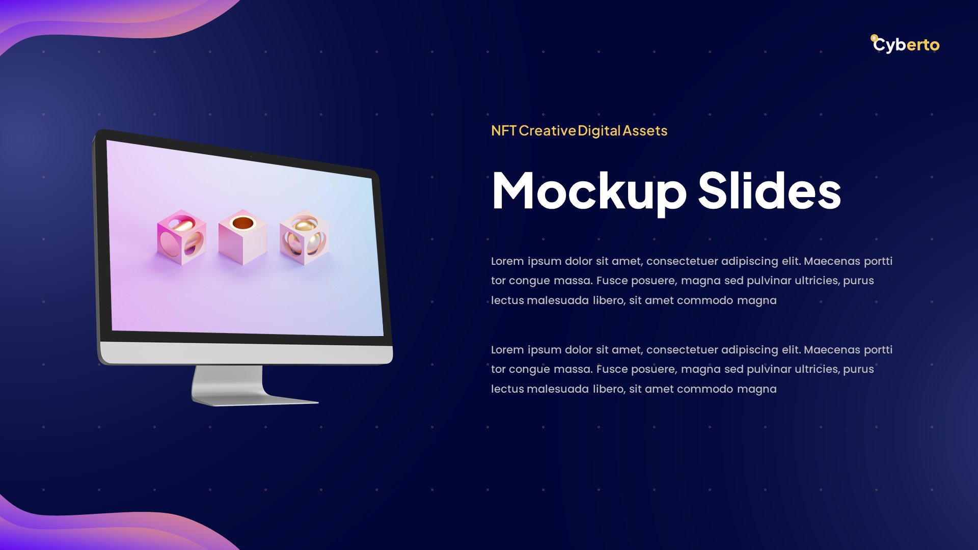 Cyberto - NFT Creative Digital Assets Keynote Template, Presentation ...