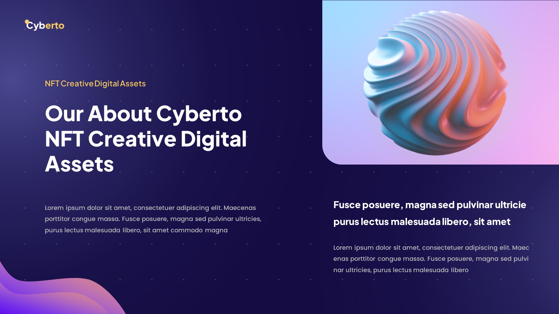 Cyberto - NFT Creative Digital Assets Keynote Template, Presentation ...