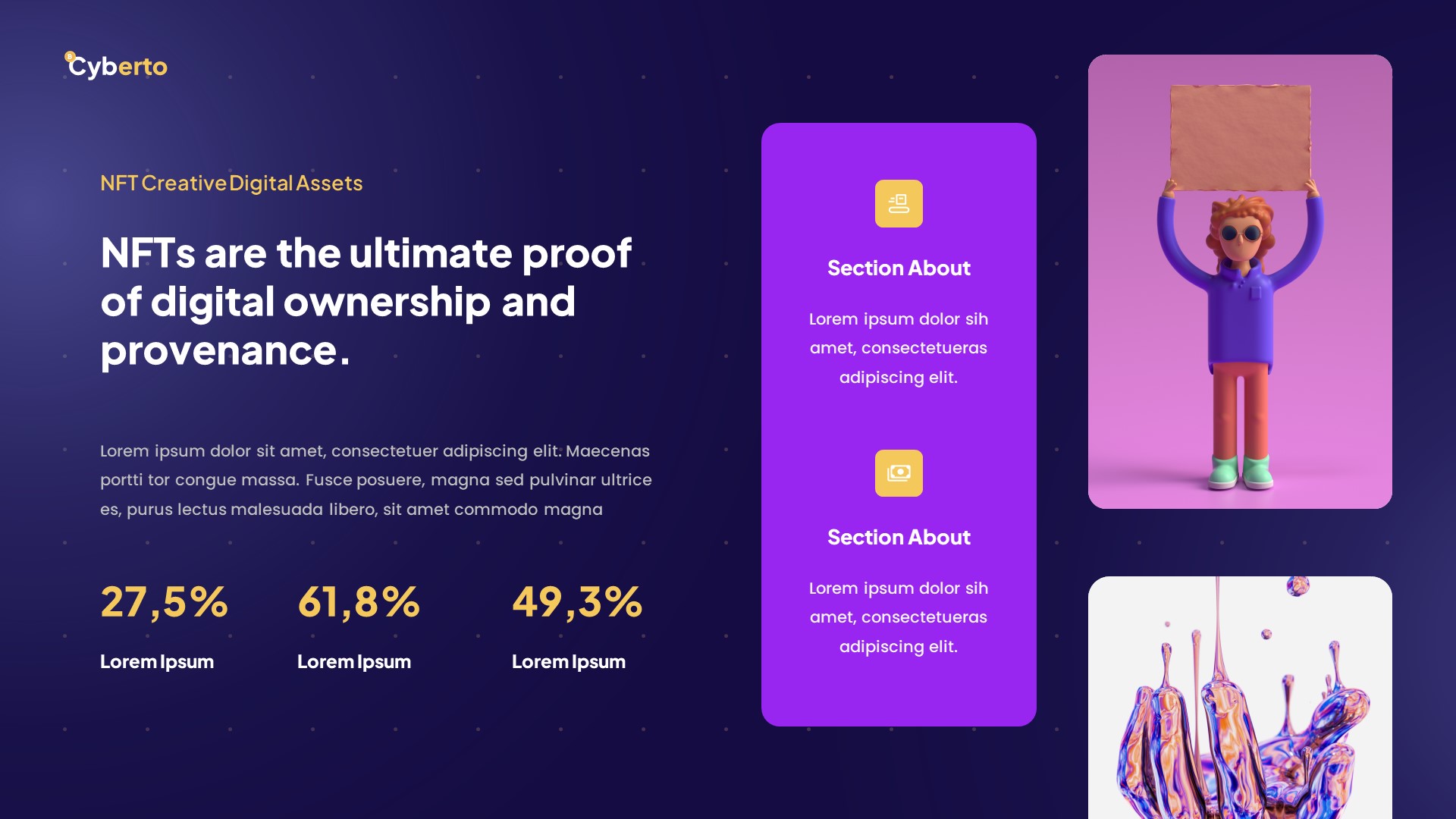 Cyberto - NFT Creative Digital Assets Keynote Template, Presentation ...