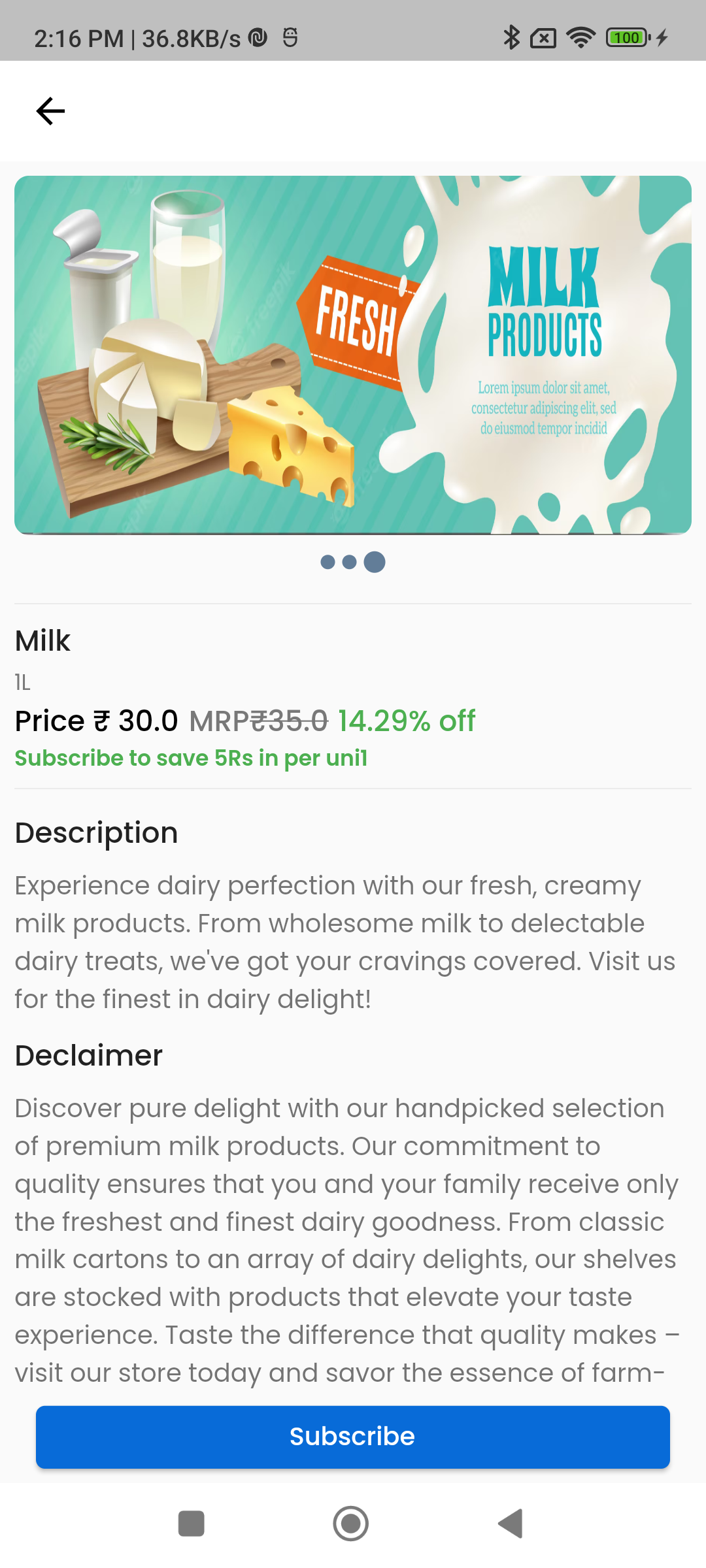 Dairy, Grocery, Milk & More Products | Subscription & Normal Order ...