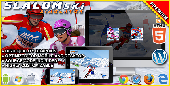 Slalom Ski Simulator - HTML5 Sport Game by codethislab | CodeCanyon
