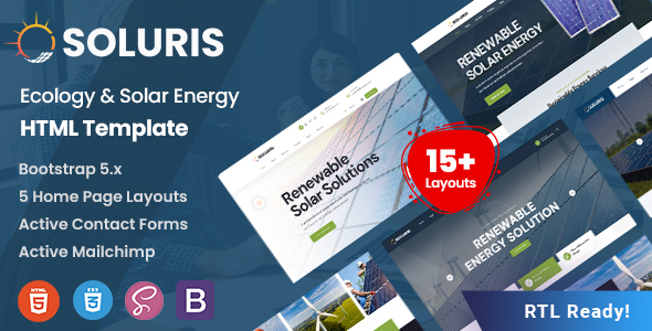 Soluris - Ecology & Solar Energy HTML Template by ThemeMascot | ThemeForest