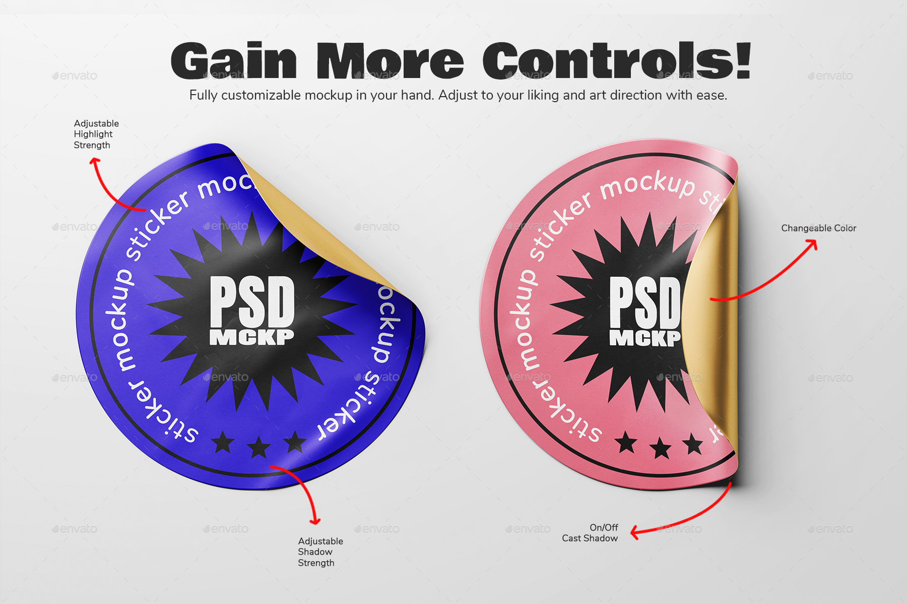 Round Sticker Label PSD Mockup Set - Vol. 01, Graphics | GraphicRiver