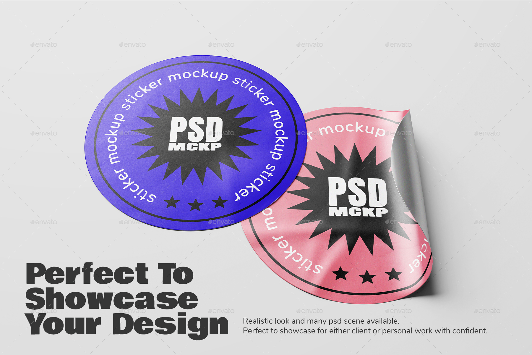 Round Sticker Label PSD Mockup Set - Vol. 01, Graphics | GraphicRiver
