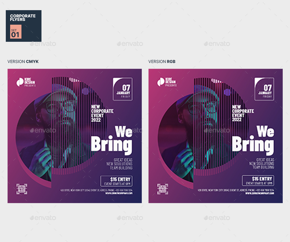 Corporate Event Flyers Bundle, Print Templates | GraphicRiver
