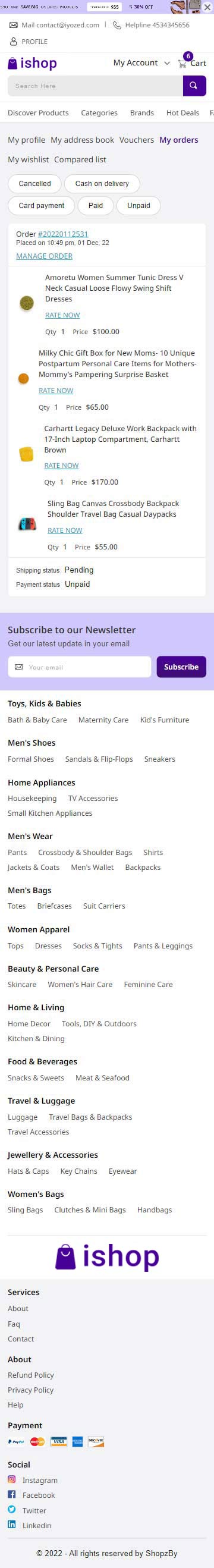 Ishop - Multivendor Laravel & Vue eCommerce CMS by WEBZED | CodeCanyon