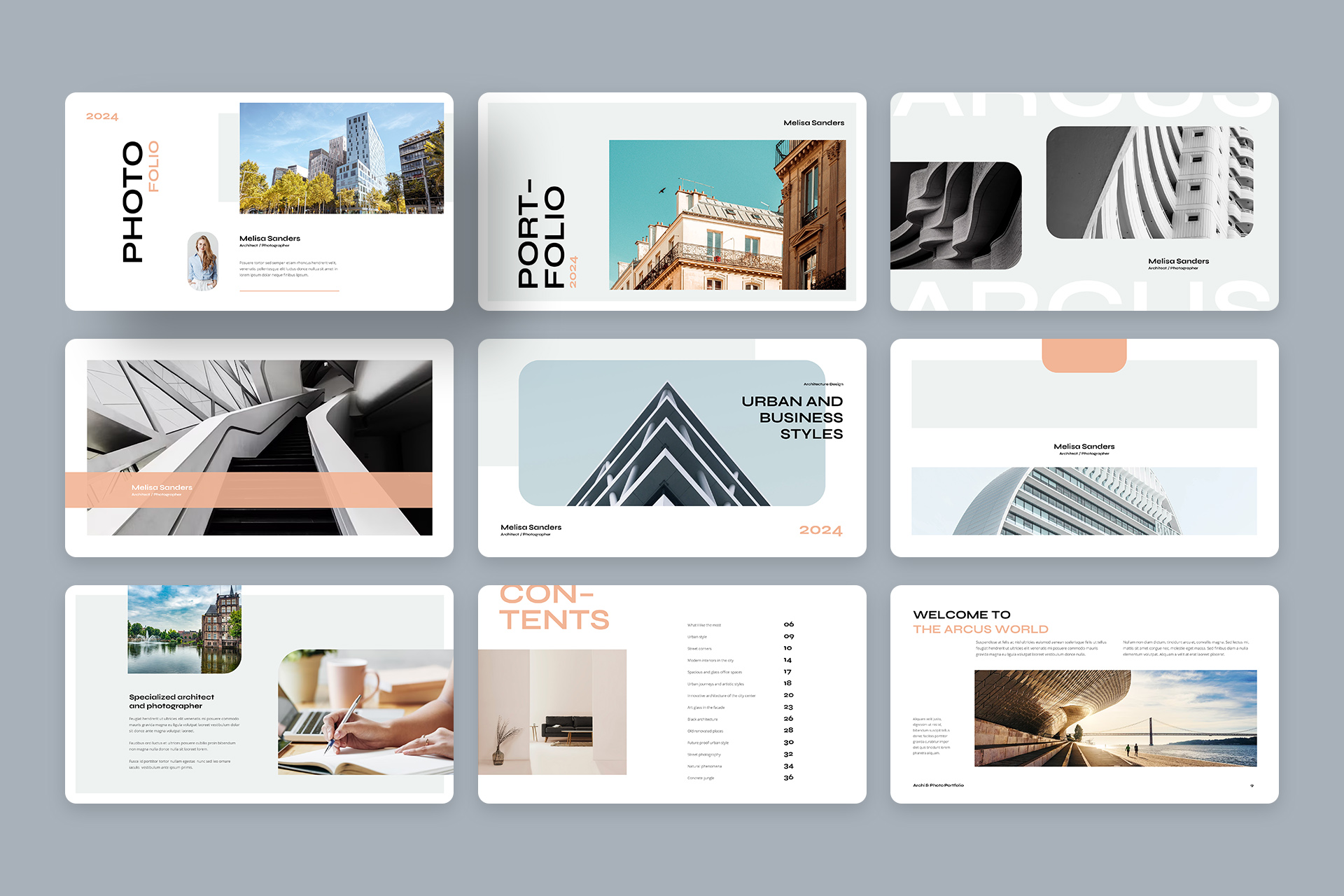 Arcus Creative Presentation Portfolio PowerPoint Template, Presentation ...