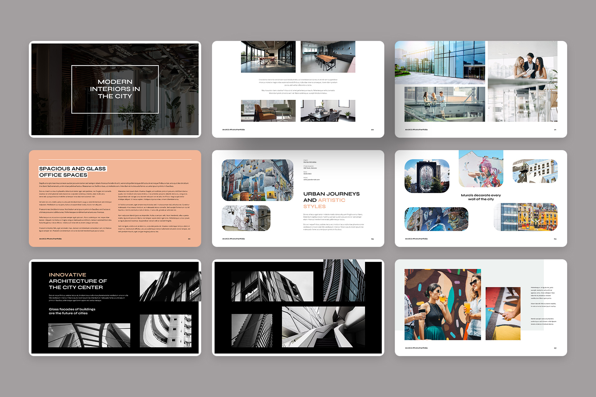 Arcus Creative Presentation Portfolio PowerPoint Template, Presentation ...