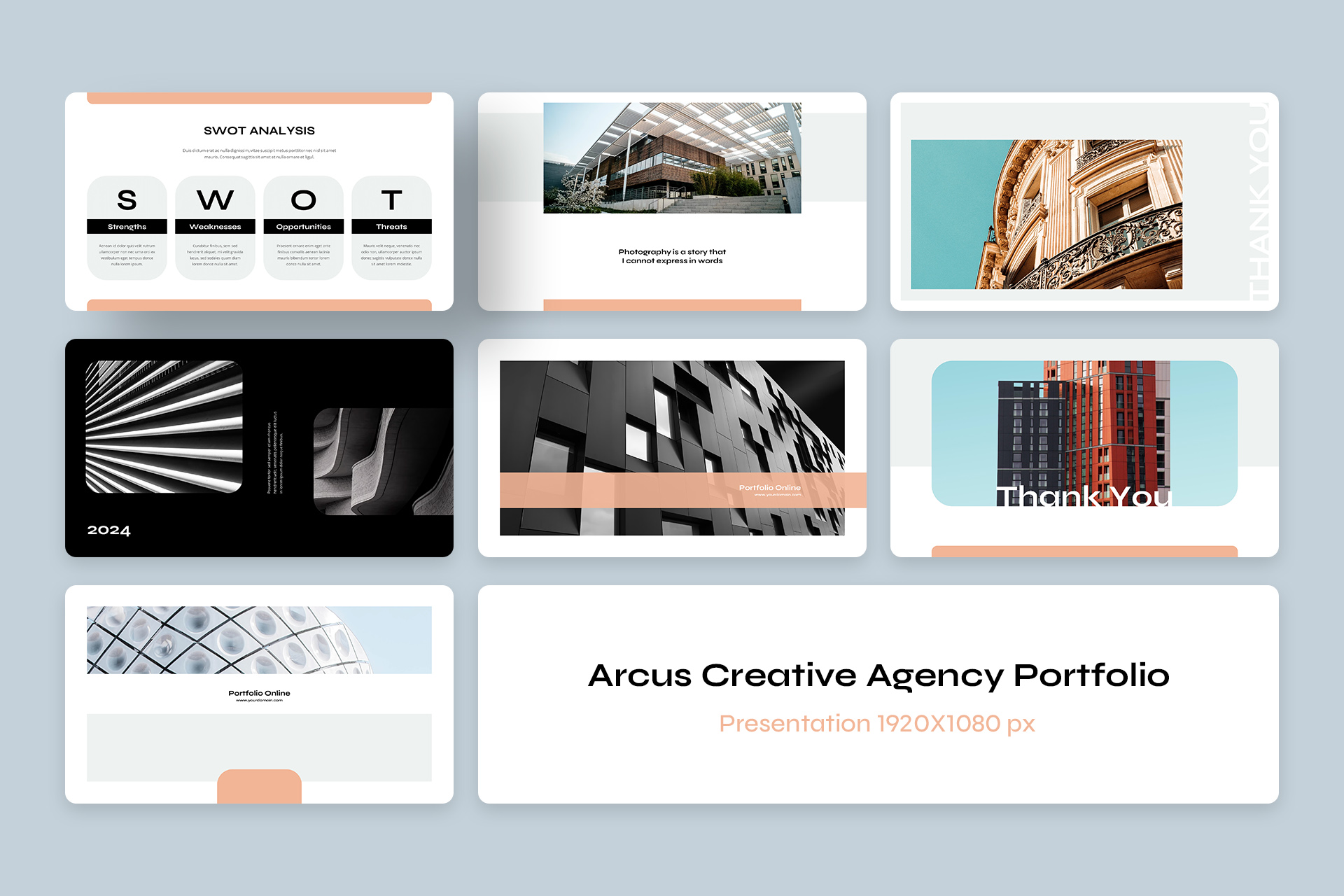 Arcus Creative Presentation Portfolio PowerPoint Template, Presentation ...