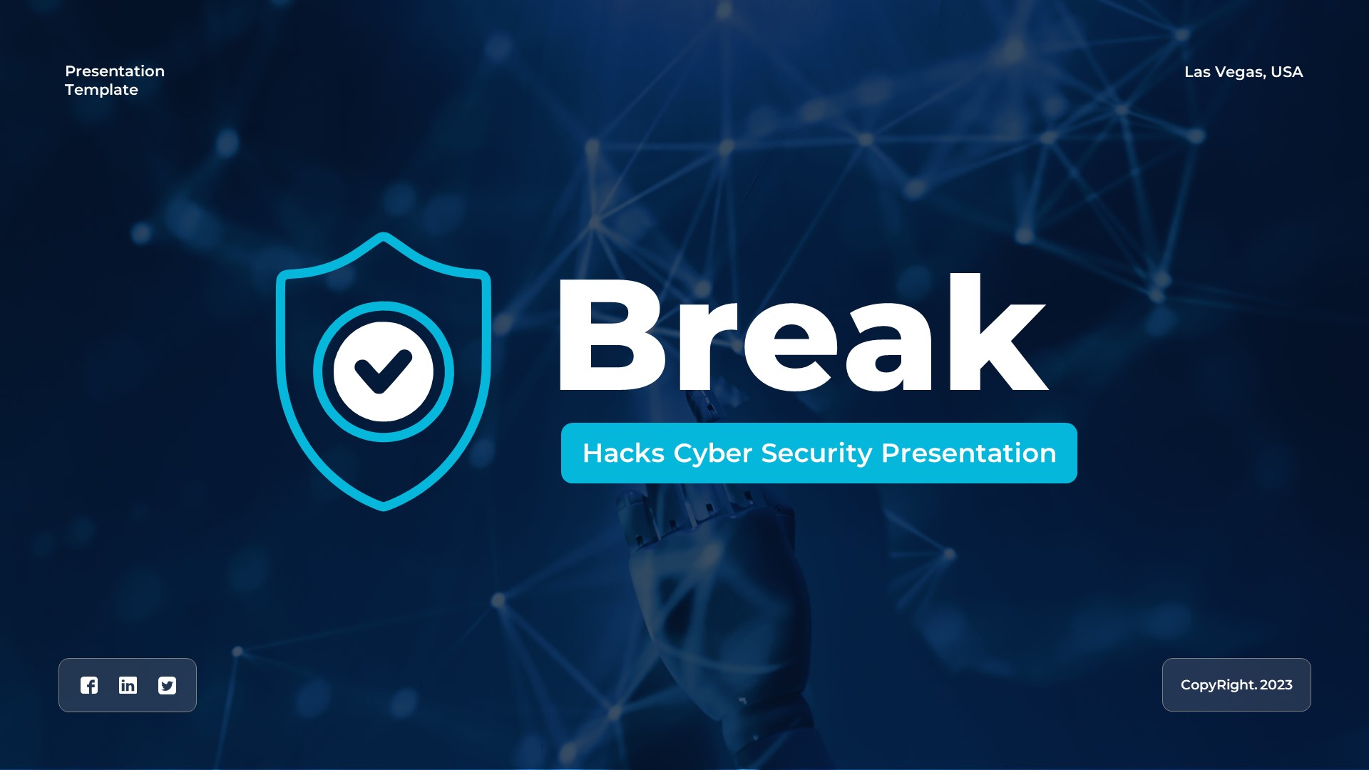 Hacks - Cyber Security Powerpoint Template, Presentation Templates