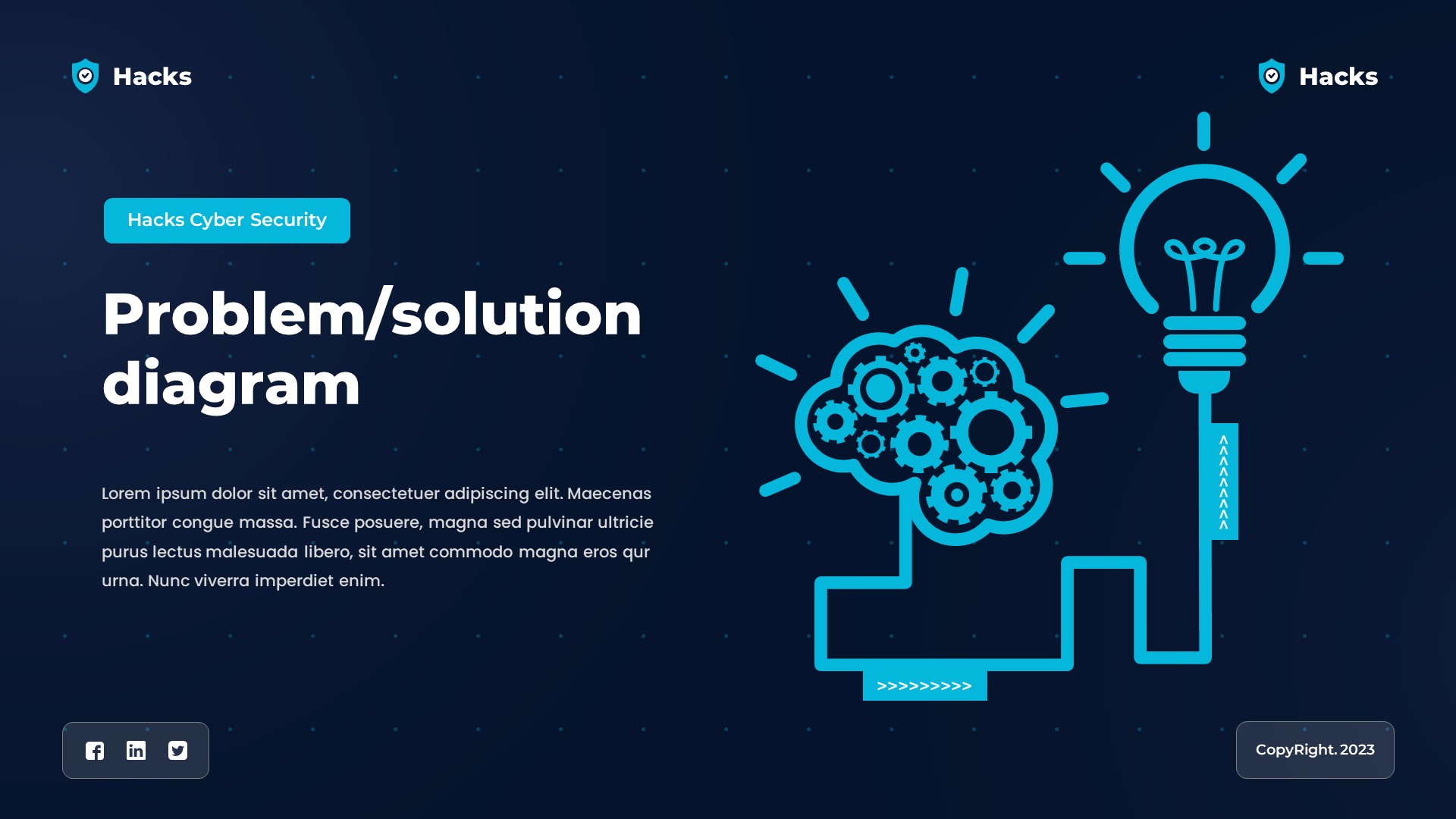 Hacks - Cyber Security Powerpoint Template, Presentation Templates