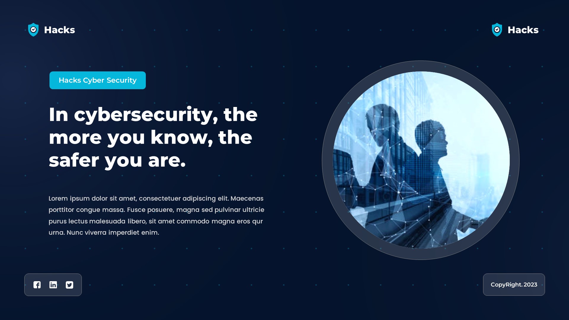 Hacks - Cyber Security Powerpoint Template, Presentation Templates