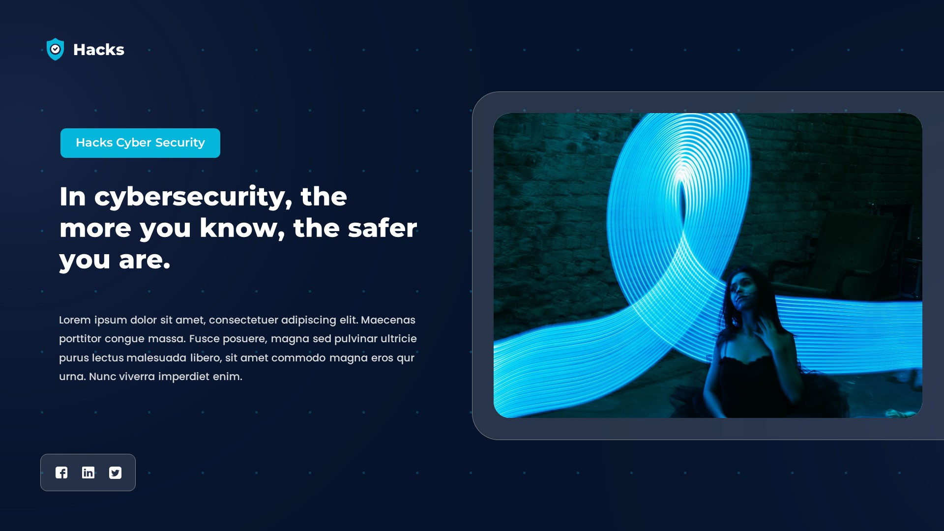 Hacks - Cyber Security Powerpoint Template, Presentation Templates