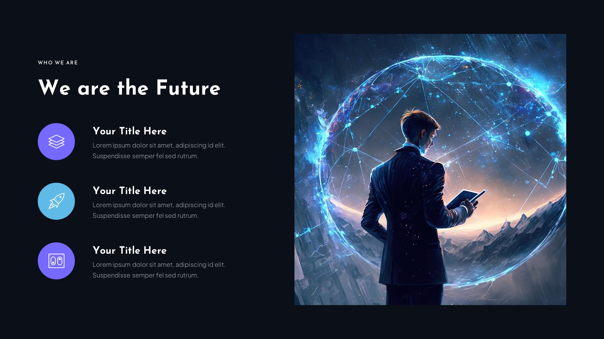 Dark Futuristic - PowerPoint Presentation Template, Presentation Templates
