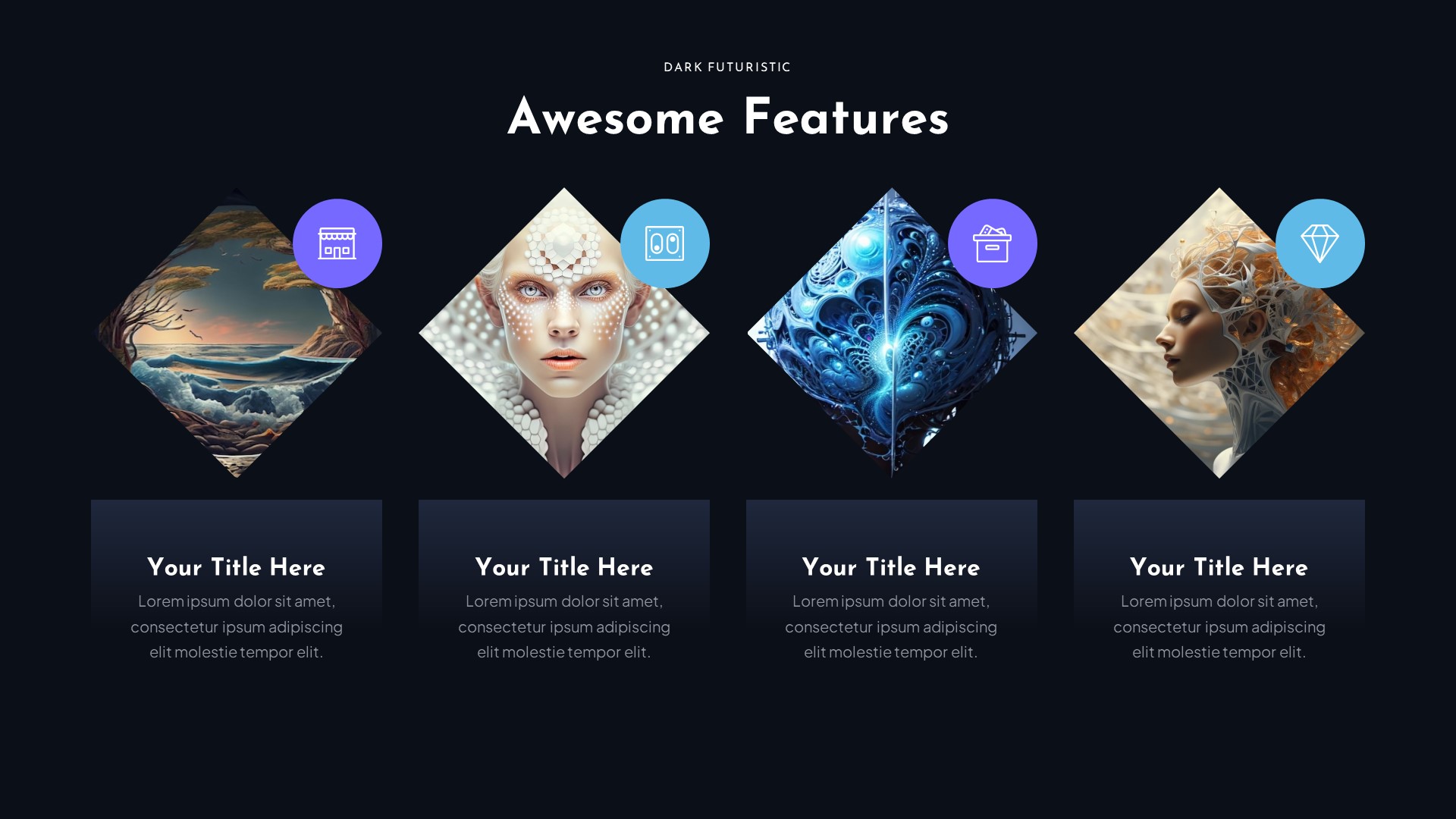 Dark Futuristic - PowerPoint Presentation Template, Presentation Templates