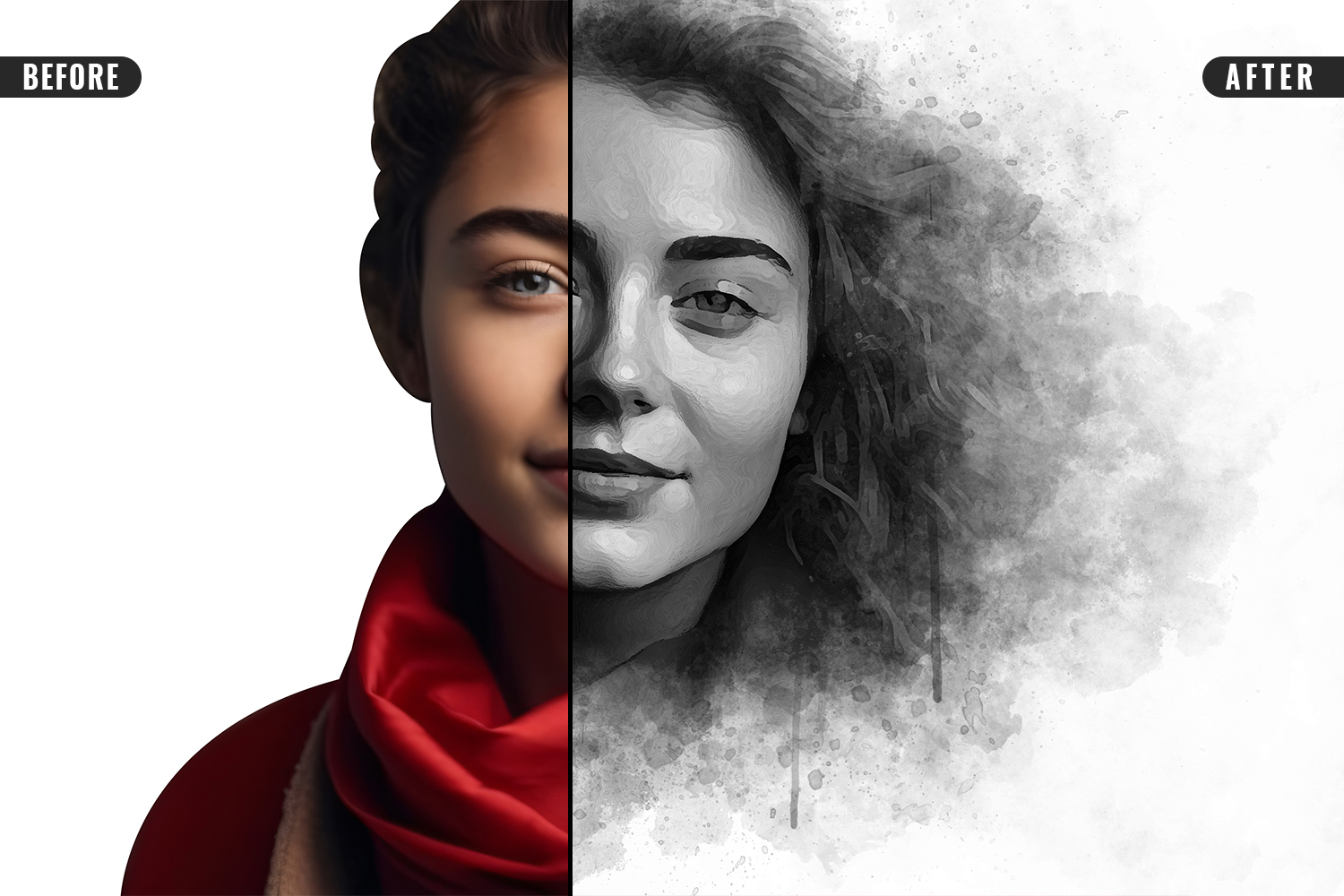 Ink Splatter Photo Effect, Add-ons | GraphicRiver