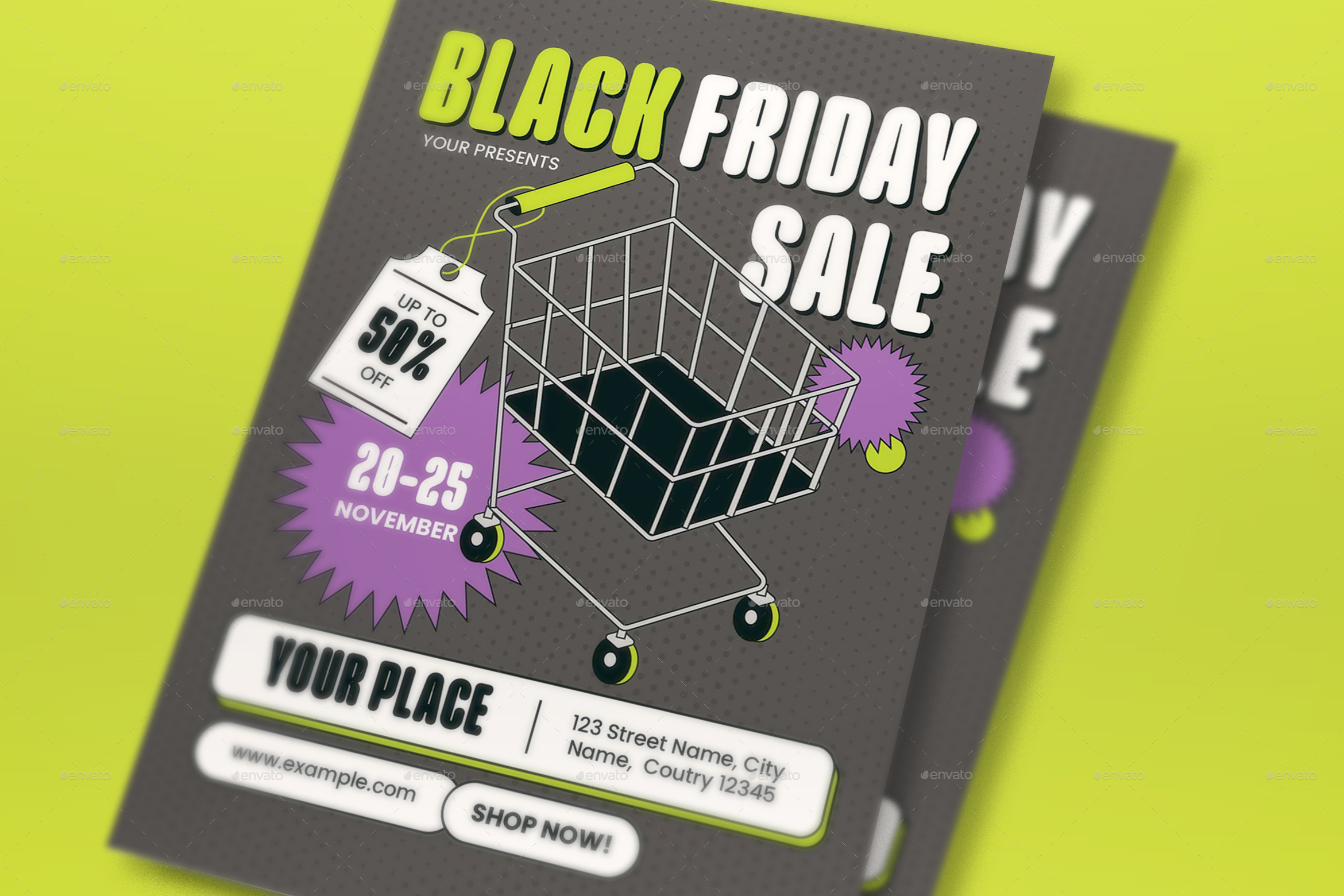 Black Edgy Black Friday Flyer Set, Print Templates | GraphicRiver