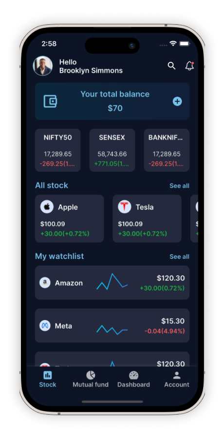 Stock & Mutual Fund Investment App Template in Flutter | Multi Language ...