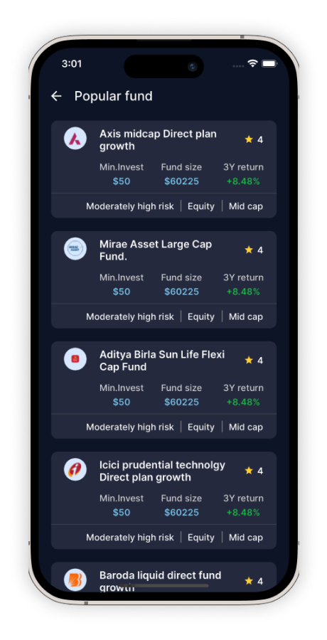 Stock & Mutual Fund Investment App Template in Flutter | Multi Language ...