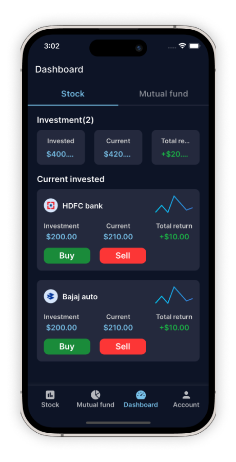 Stock & Mutual Fund Investment App Template in Flutter | Multi Language ...