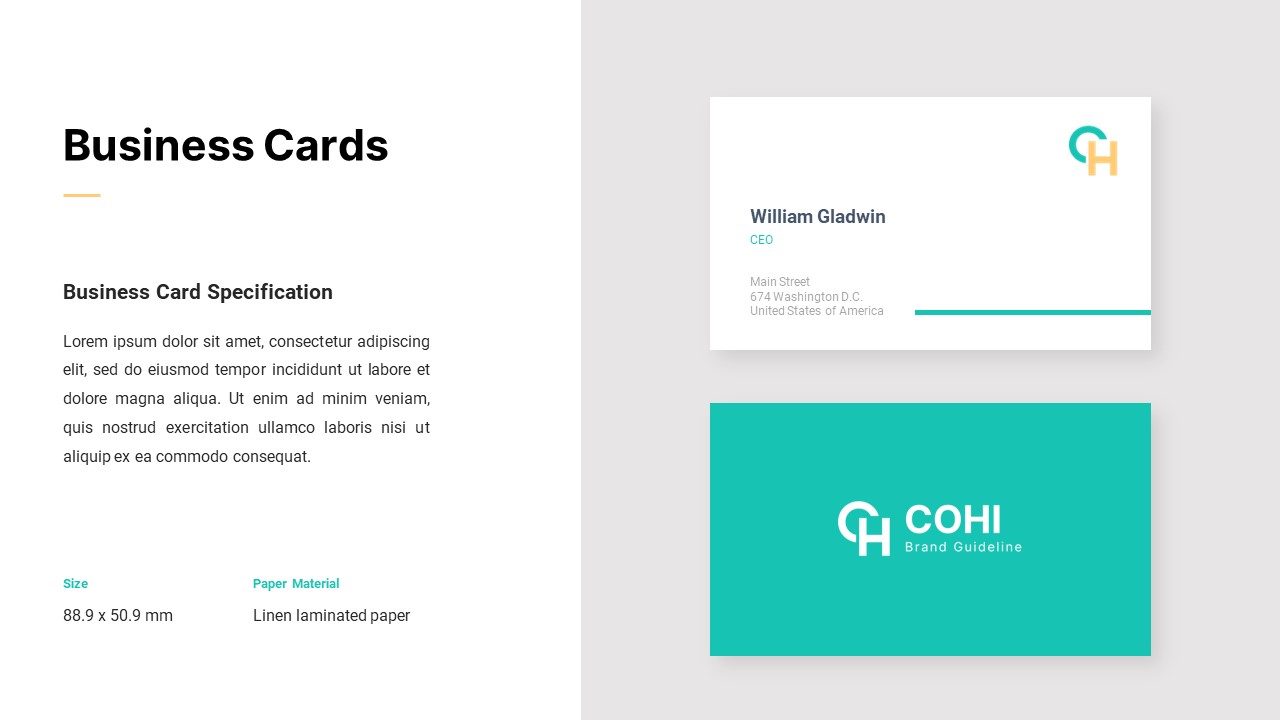 Cohi - Brand Guidelines Powerpoint Template, Presentation Templates