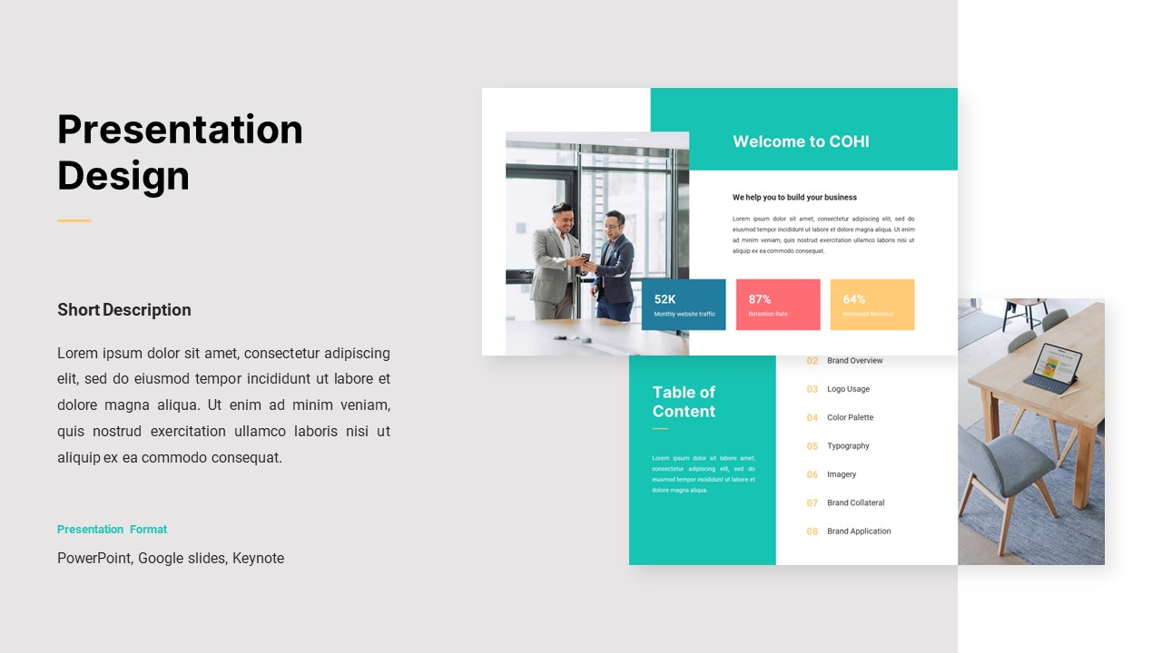 Cohi - Brand Guidelines Powerpoint Template, Presentation Templates