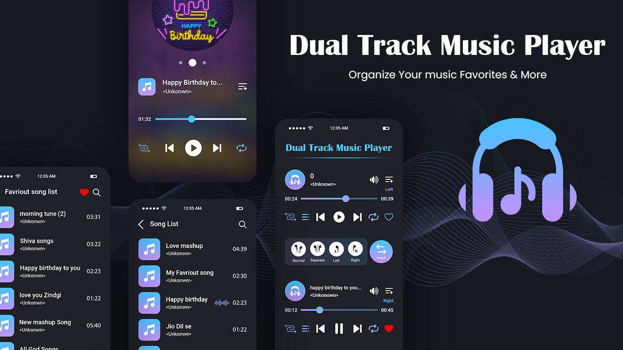 Dual Track Music Player - Dual Audio Player - Duo Music Player - Two ...