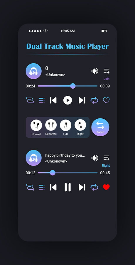 Dual Track Music Player - Dual Audio Player - Duo Music Player - Two ...