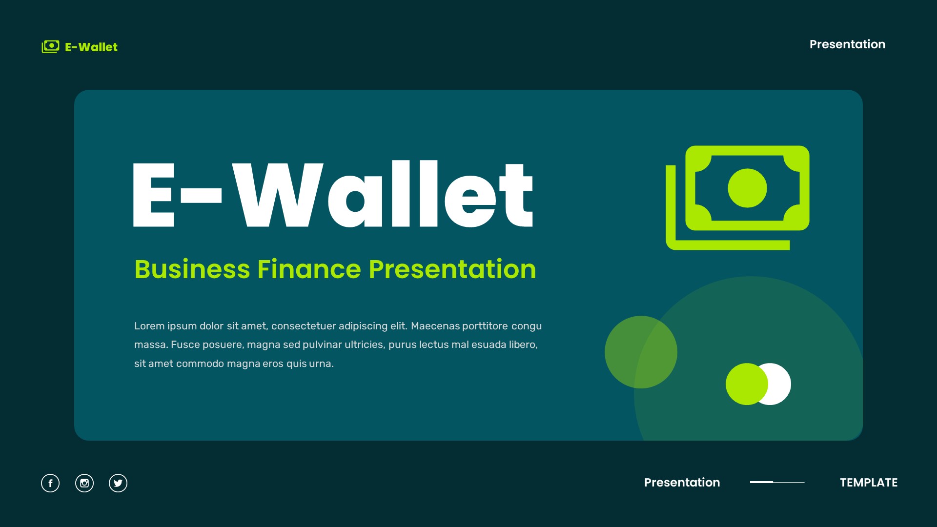 E-Wallet - Business Finance Powerpoint Template, Presentation Templates