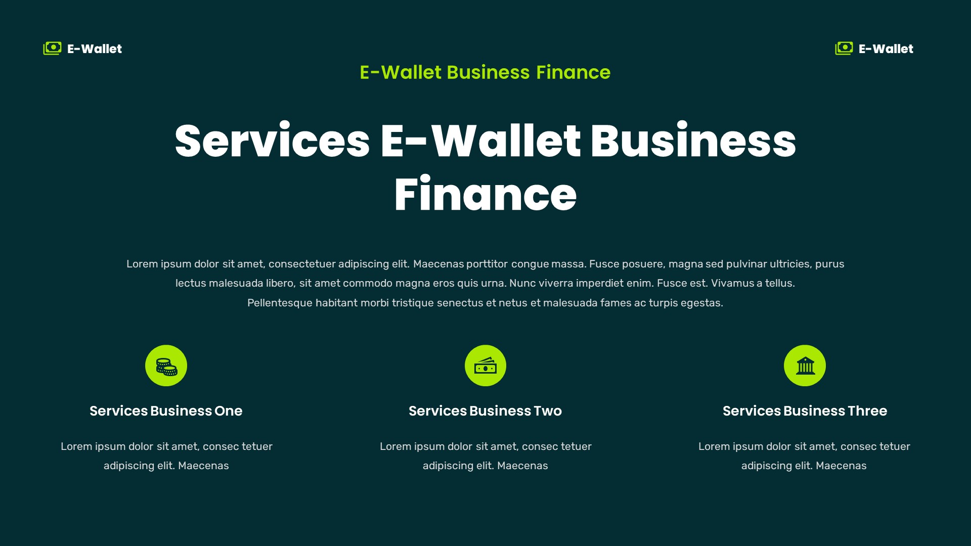 E-Wallet - Business Finance Powerpoint Template, Presentation Templates