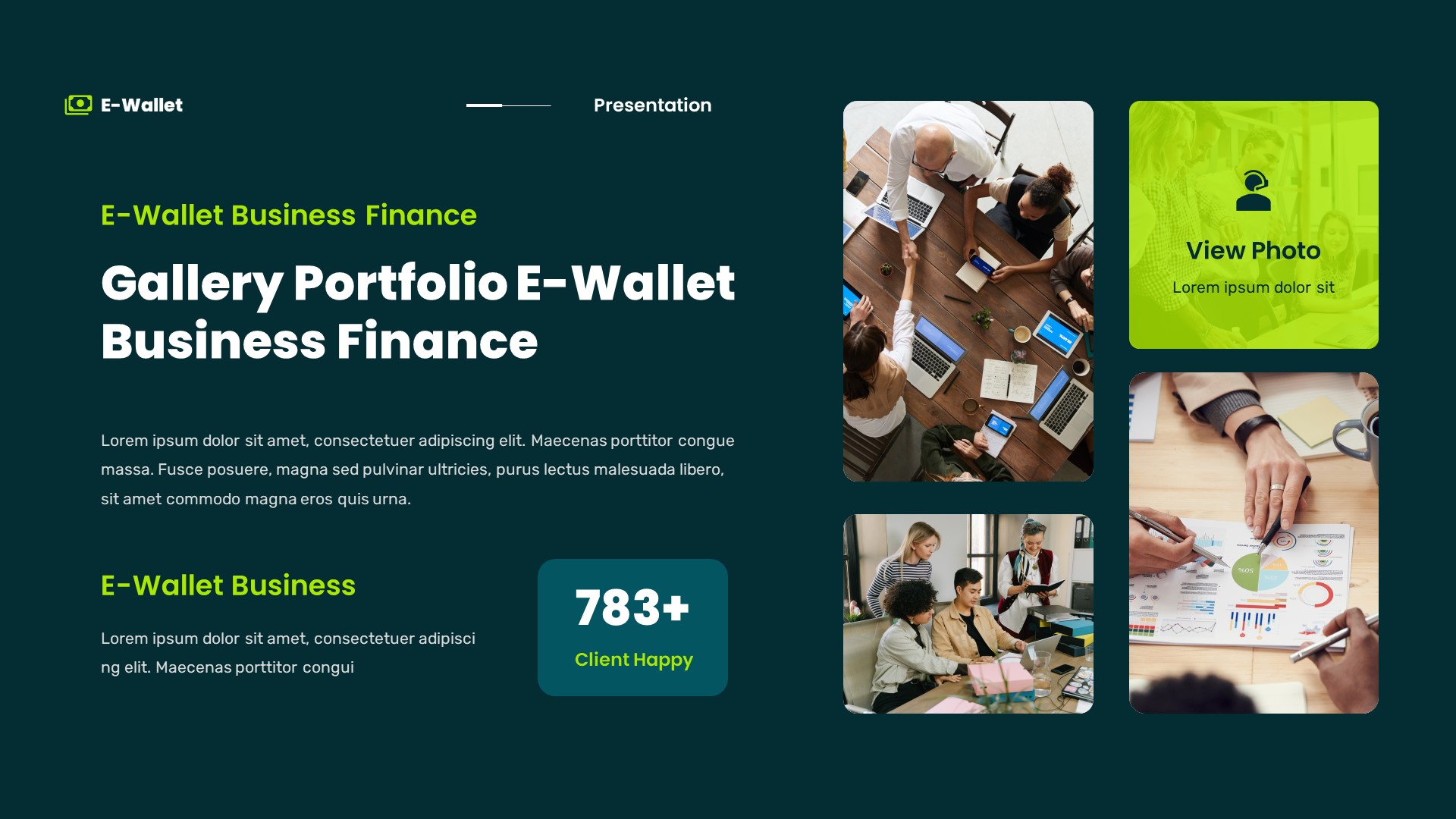 E-Wallet - Business Finance Powerpoint Template, Presentation Templates