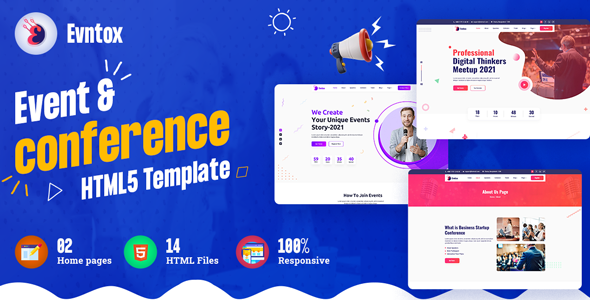 Evntox - Conference and Event HTML Template by imjol | ThemeForest