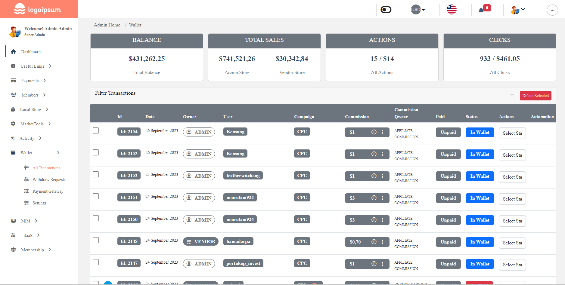 Affiliate Management System - PHP Platform by AffiliateProSaaS | CodeCanyon
