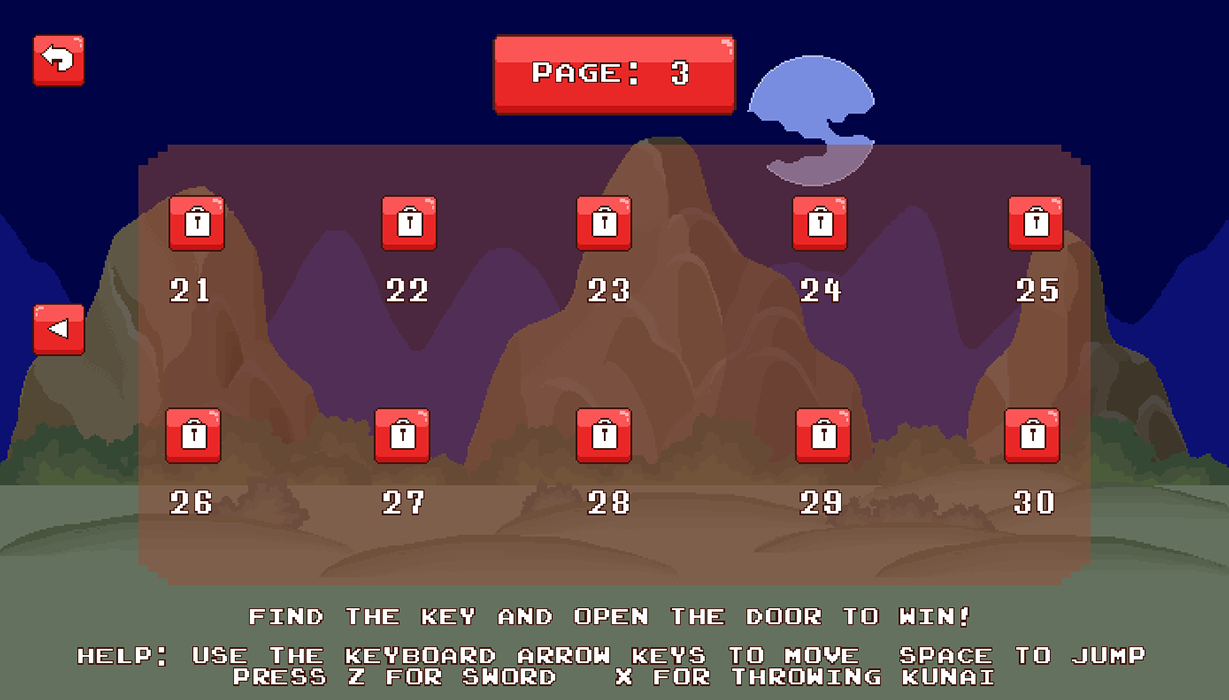 Pixel Ninja Adventure 30 Levels Construct 3 Html5 Game By Sparximer
