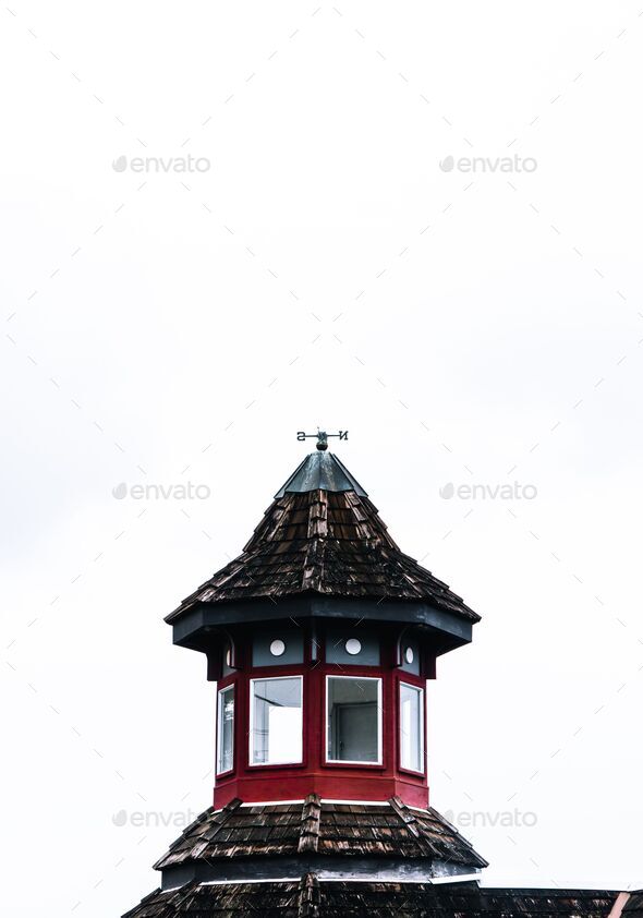 Vertical shot of octagonal roof extension of a building on Vancouver ...