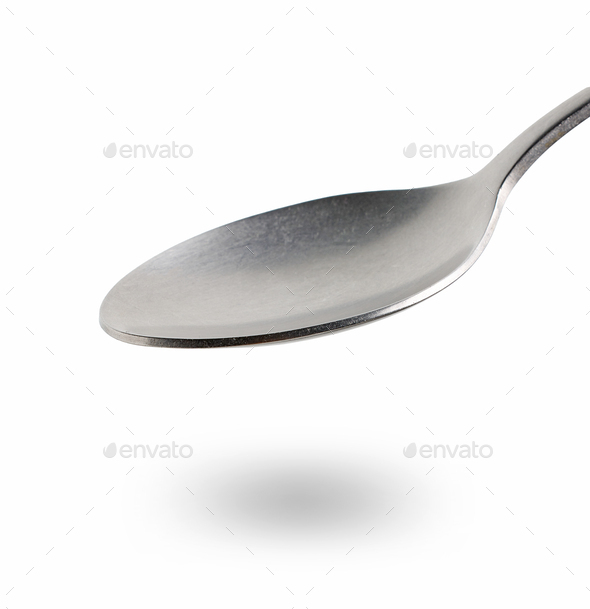 empty spoon on white background Stock Photo by magone | PhotoDune