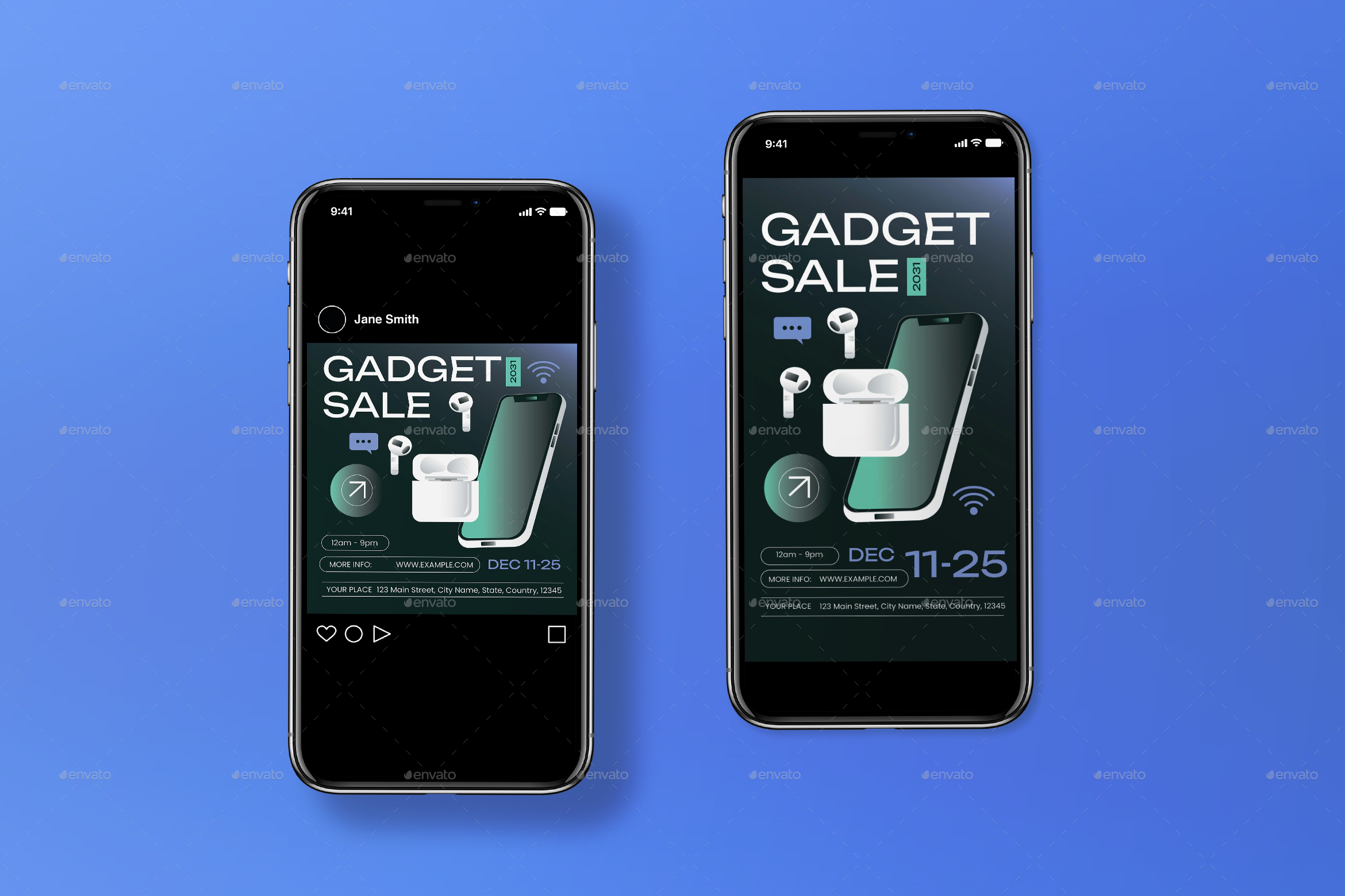 Black Minimalist Gadget Sale Flyer Set, Print Templates | GraphicRiver