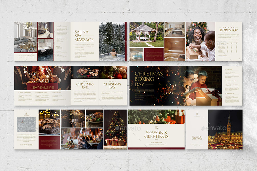 Landscape Christmas Brochure Template, Print Templates | GraphicRiver