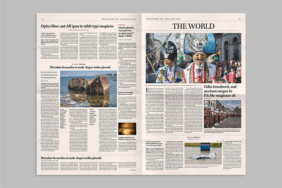Classic Newspaper Template, Print Templates | GraphicRiver